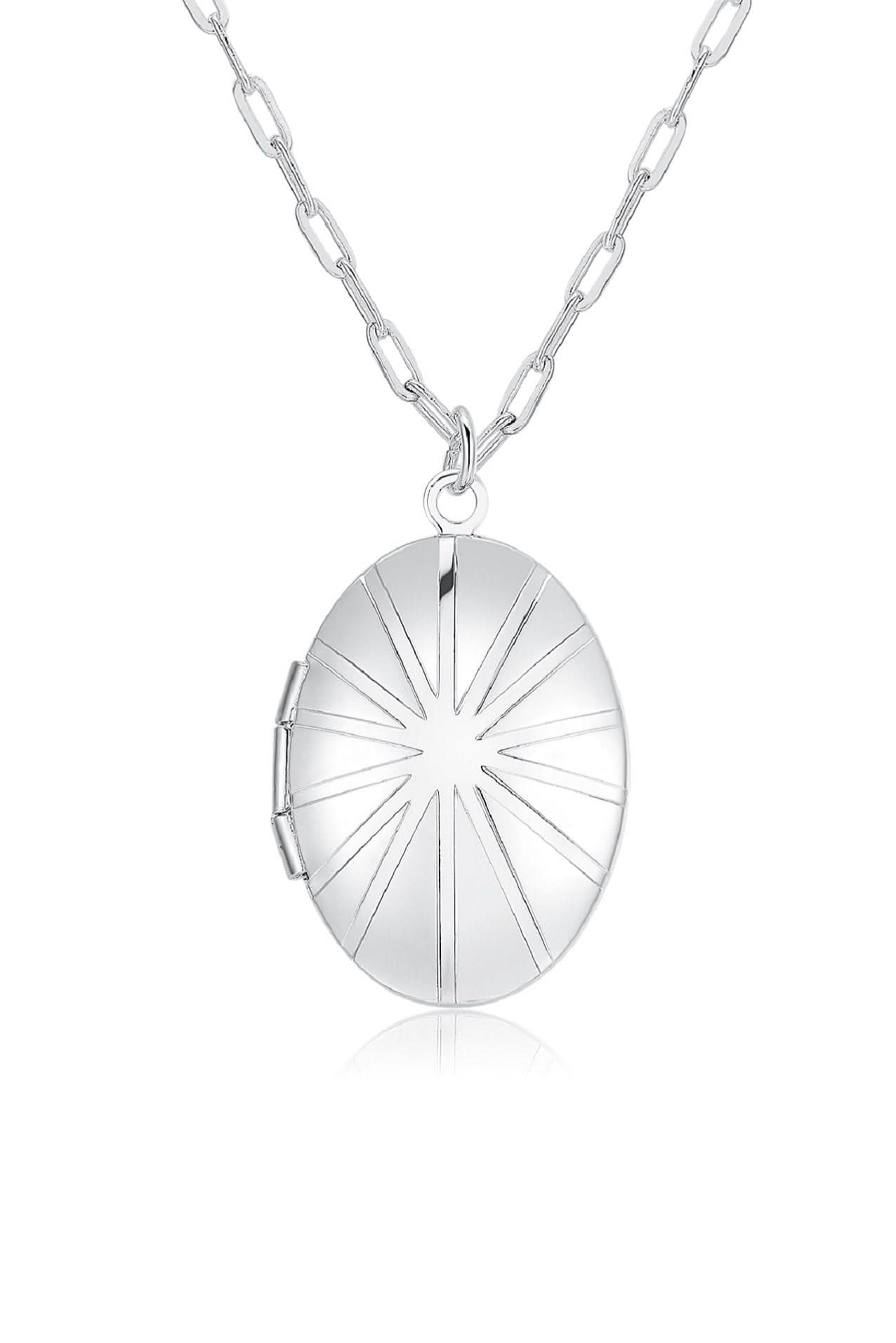 Sterling Silver Plated Locket Necklace